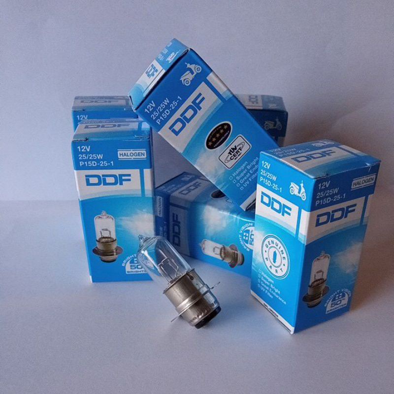 Jual BOHLAM LAMPU HALOGEN MOTOR 12V KAKI 1 25/25W P15D-25-1 ORIGINAL ...