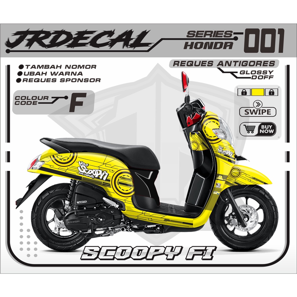 Jual DECAL SCOOPY FI FULLBODY FULLBLOK BAN DONAT 2017-2020 - STICKER ...