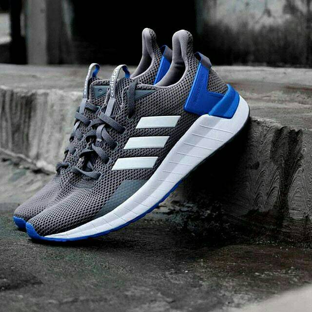 Jual ADIDAS QUESTAR RIDE GREY/FTWR WHITE/BLUE ORIGINAL MADE IN ...