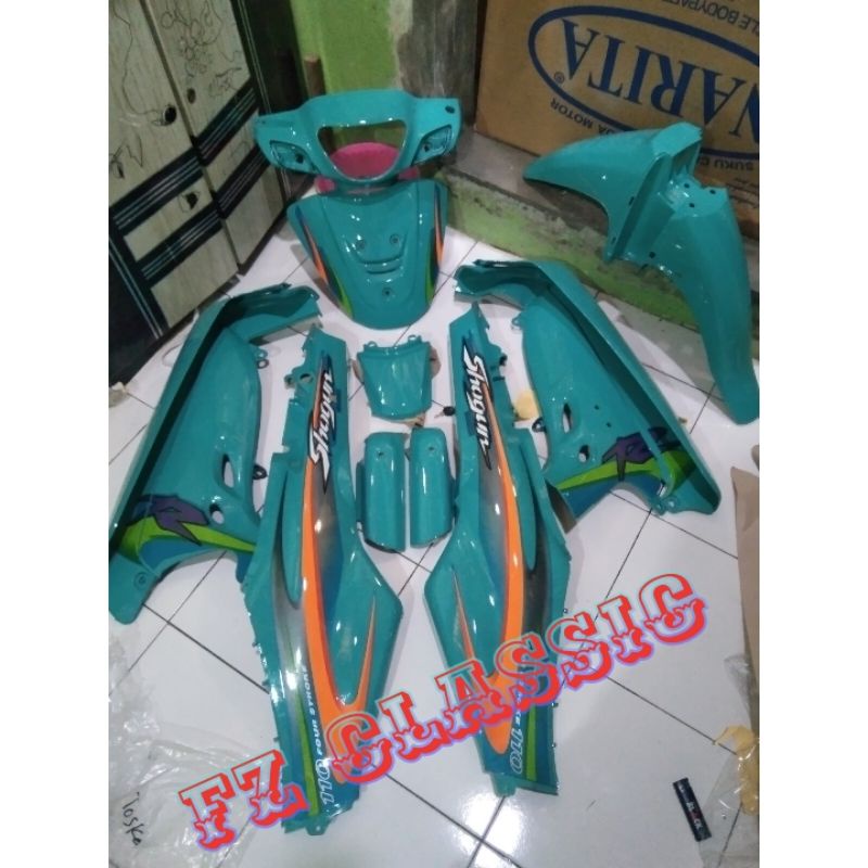 Jual fullset bodi halus shogun R Shogun new warna hijau tosca plus ...