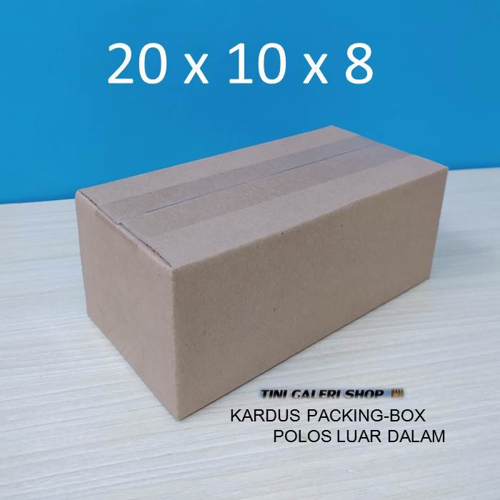 Jual Kardus Packing-Karton Box Uk.20x10x8 cm Polos Luar Dalam-Kardus ...