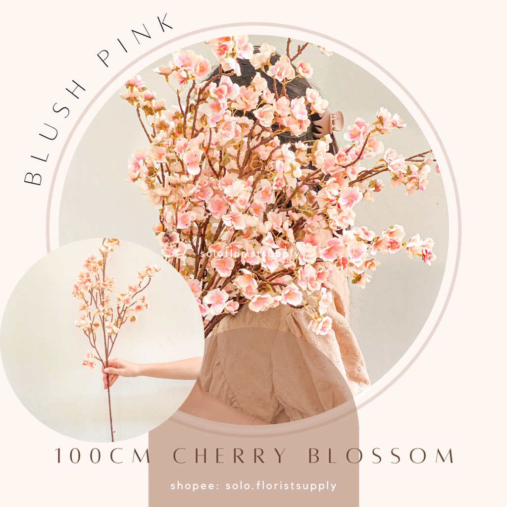 Jual 100cm JAPANESE CHERRY BLOSSOM SPRAY ARTIFICIAL FLOWER BUNGA PALSU ...