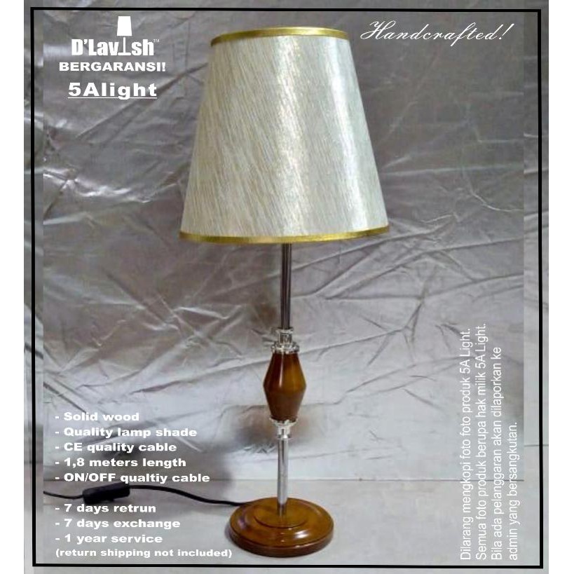 Jual Jade WOOD 57cm- Lampu Meja Hias/Lampu Tidur/Lampu Nakas | Shopee ...