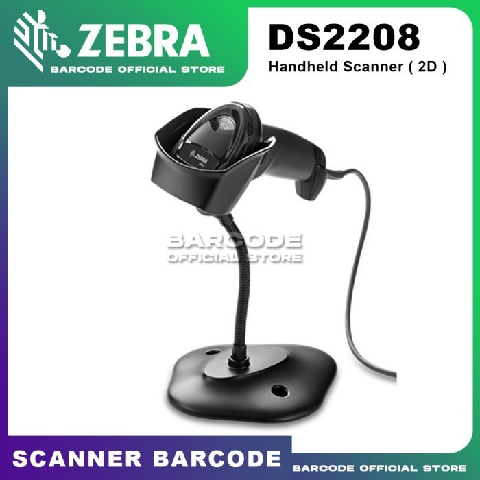 Jual Scanner Barcode Zebra DS2208 DS-2208 1D 2D Auto Sense & Scan | Shopee Indonesia