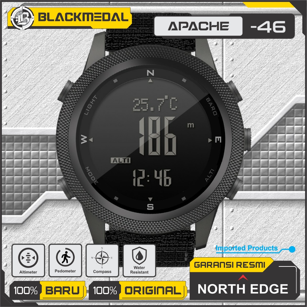Jual NORTH EDGE APACHE-46 Jam Tangan Pria, Pedometer Kompas Altimeter ...