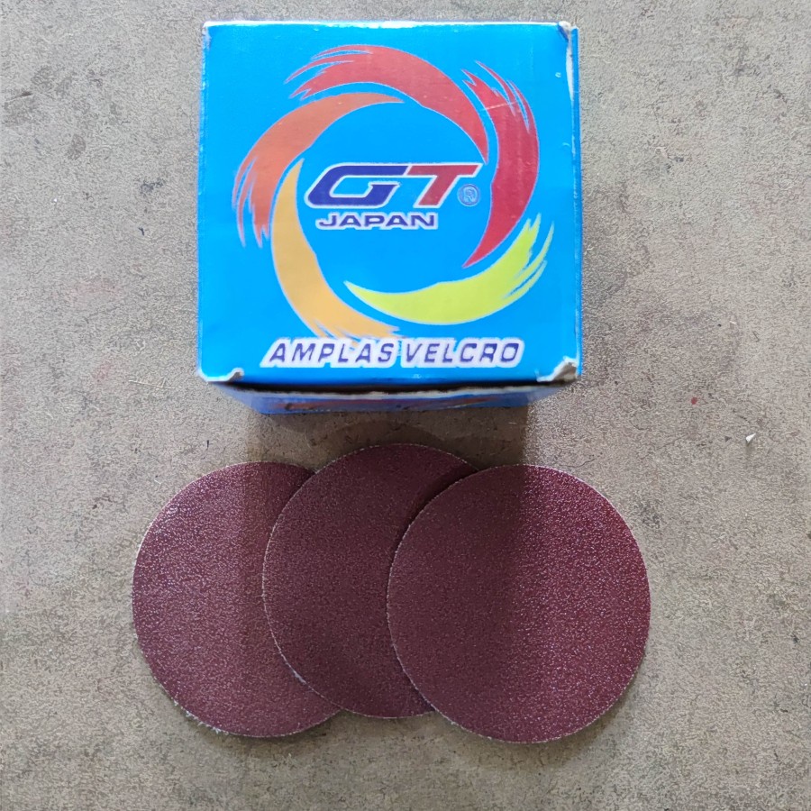 Jual Amplas Bulat GT 4 inch uk 100 / Amplas Velcro / Amplas Bulat ...