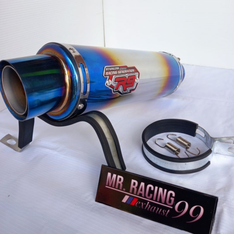 Jual Knalpot Racing R9 Mugello Blue Silincer Only | Shopee Indonesia