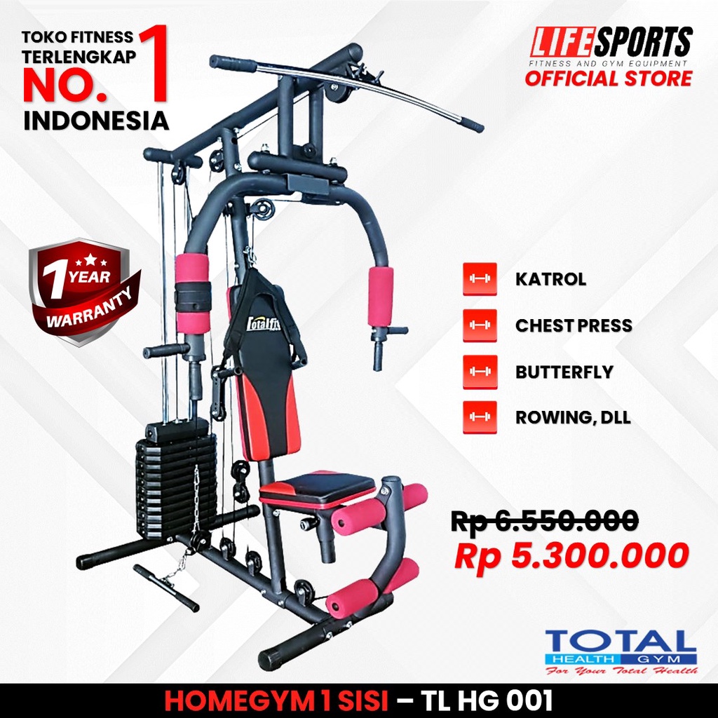 Jual TOTAL HEALTH GYM - New Alat Olahraga Angkat Beban Sport Fitness ...