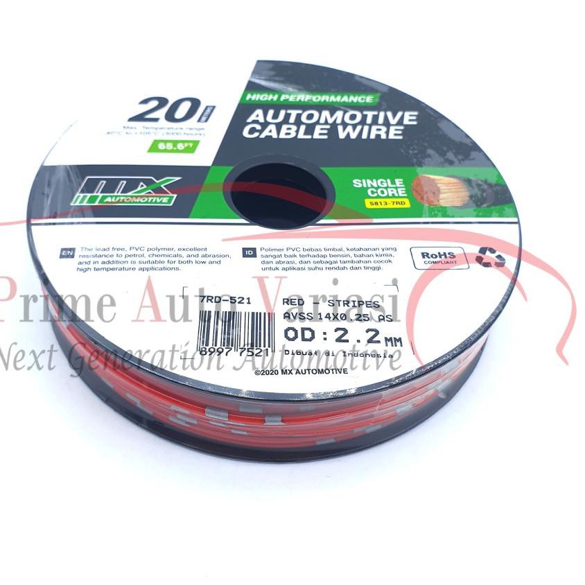 Jual Kabel Bintik Serabut AUTIVE CABLE WIRE MX 20 METER - MERAH W96T ...