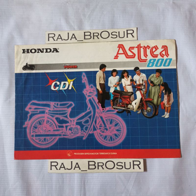 Jual Poster brosur katalog leaflet jadul lawas Honda Astrea 800 ...