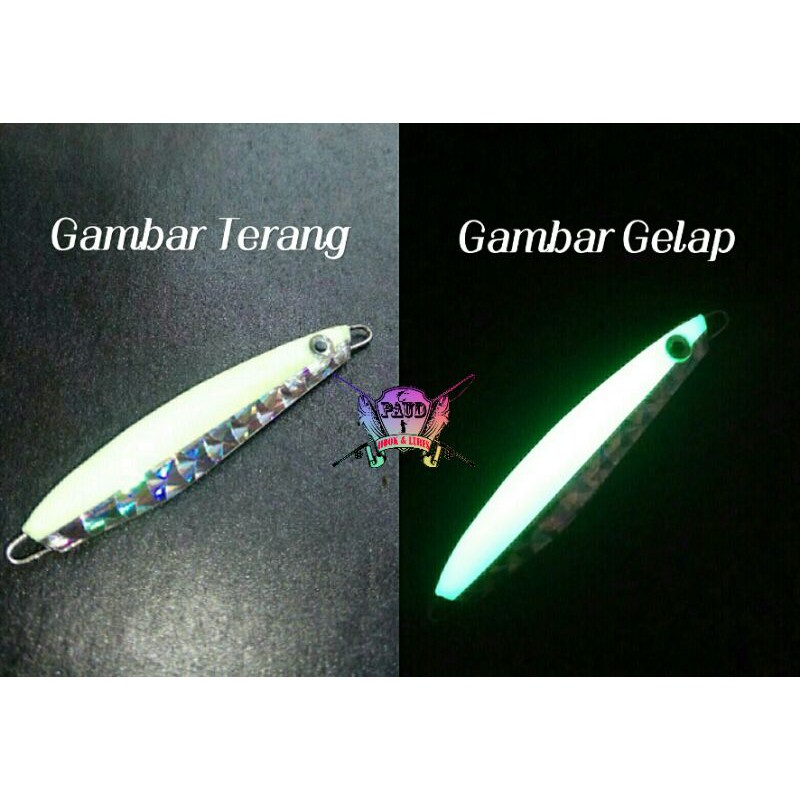 Jual Metal Jig 40 Gram Copy Thunder Jig Strom Sticker GID Glow In Dark ...