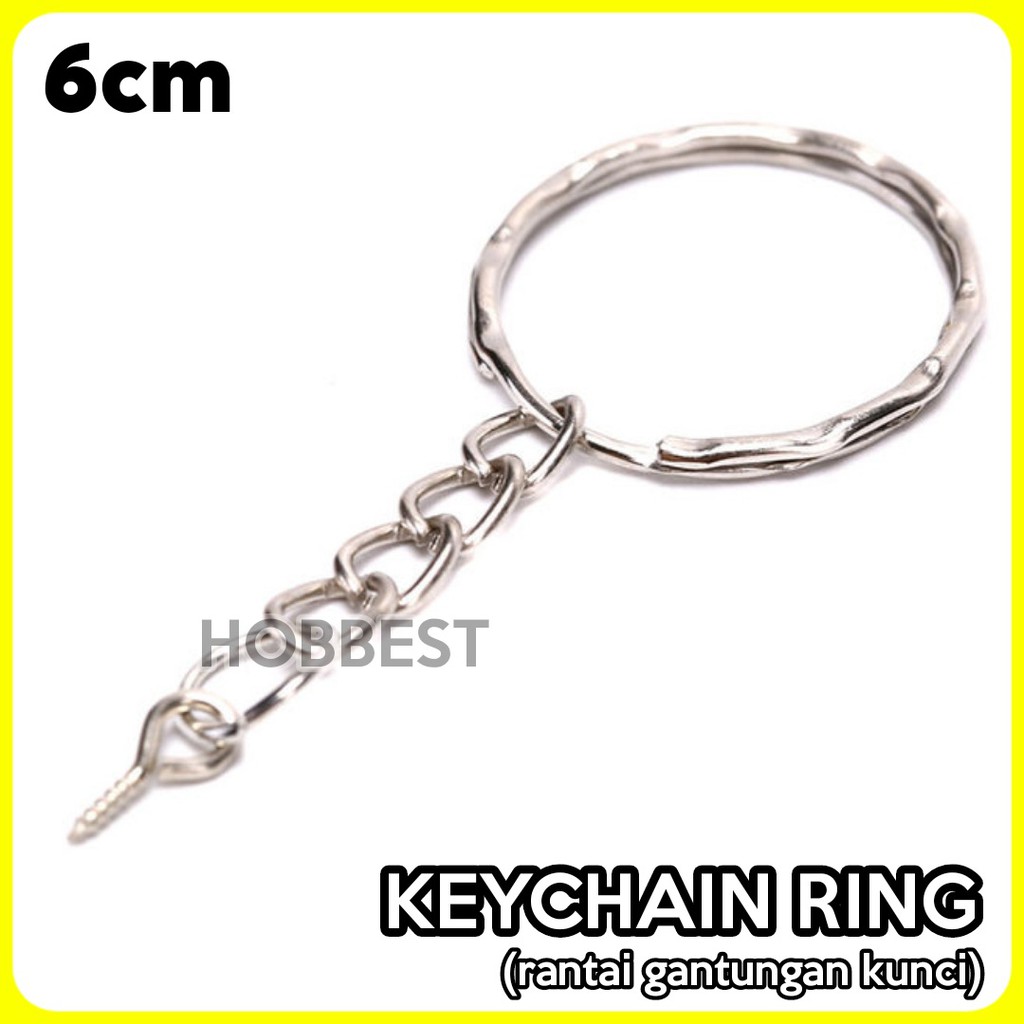 Jual KEYCHAIN RING / RANTAI GANTUNGAN KUNCI 6cm material besi | Shopee ...