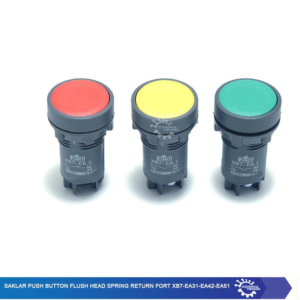 Jual XB7 Saklar Push Button Flush Head - Spring Return Fort | Shopee ...