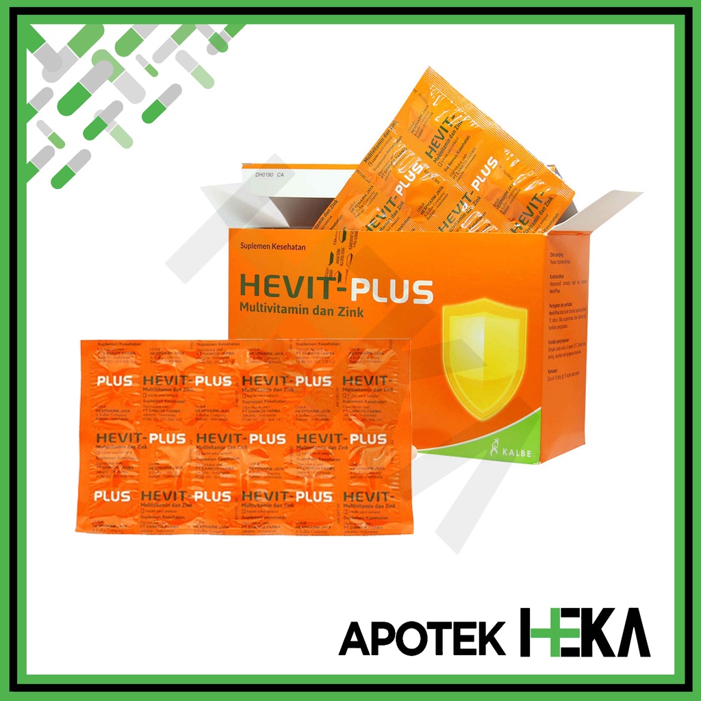 Jual Hevit Plus Box isi 10x10 Tablet - Multivitamin dan Zinc Daya Tahan ...