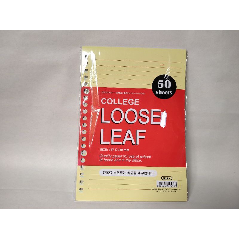 Jual ISI BINDER LOOSE LEAF KIKY dan Big Boss 50 Sheets (tanpa garis ...