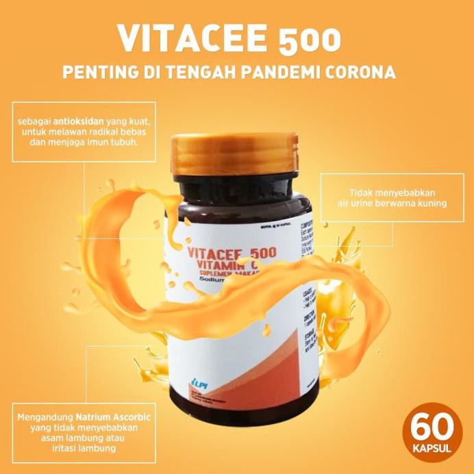 Jual VITACEE 500 VITAMIN C 60 KAPSUL TERLENGKAP | Shopee Indonesia