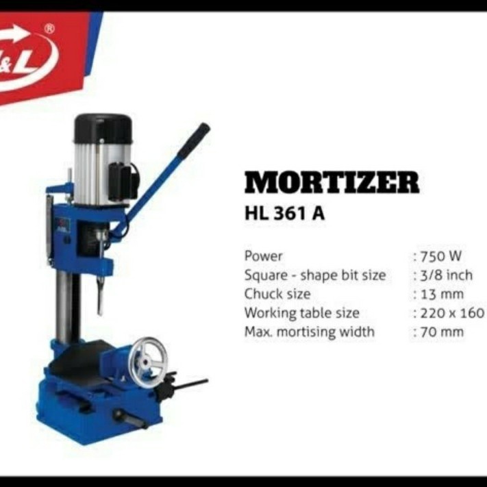Jual H&L Wood Mortizer mesin bobok tatah bor kayu kotak HL 361A Mesin ...