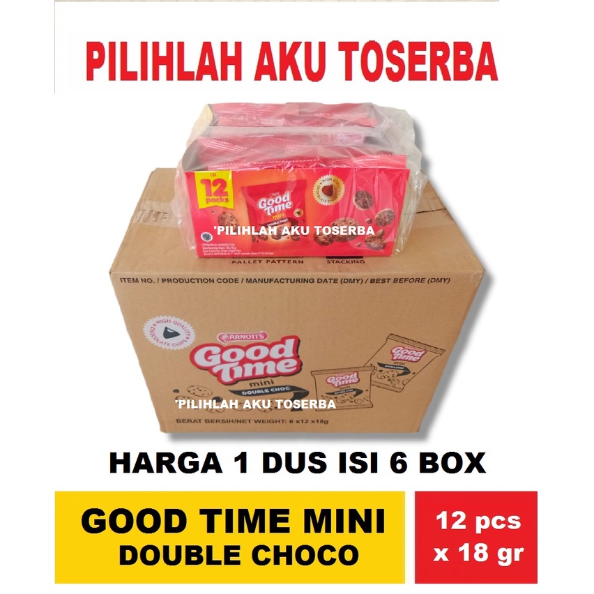 Jual Good Time MINI Cookies DOUBLE CHOCO, ( HARGA 1 DUS ISI 6 BOX ...