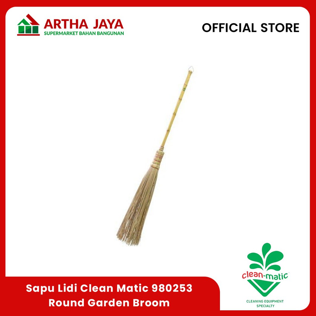 Jual Sapu Lidi Clean Matic 980253 Round Garden Broom | Shopee Indonesia