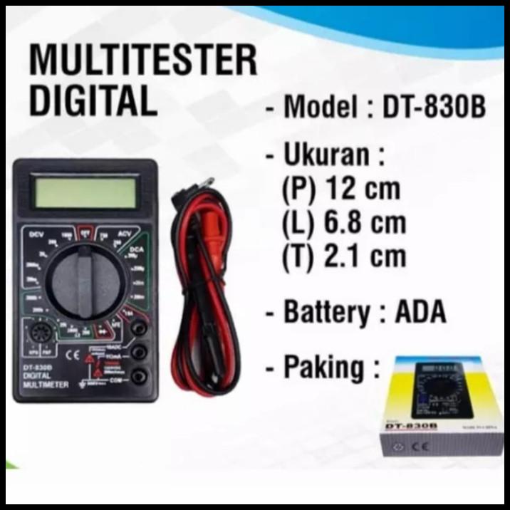 Jual Dt830B Multimeter Multitester Digital Dt-830B Avometer | Shopee ...