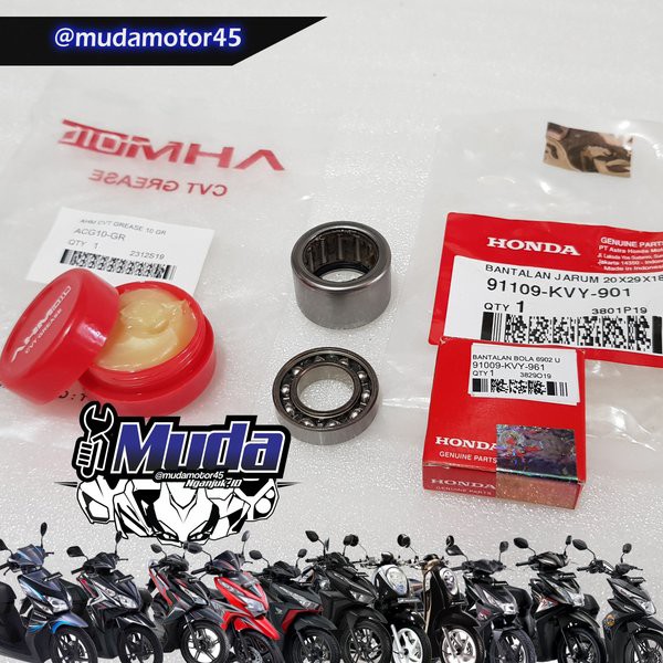 Jual BEARING SET ROCES BAMBU 91009-KVY-961 91109-KVY-901 KLAKER VARIO ...