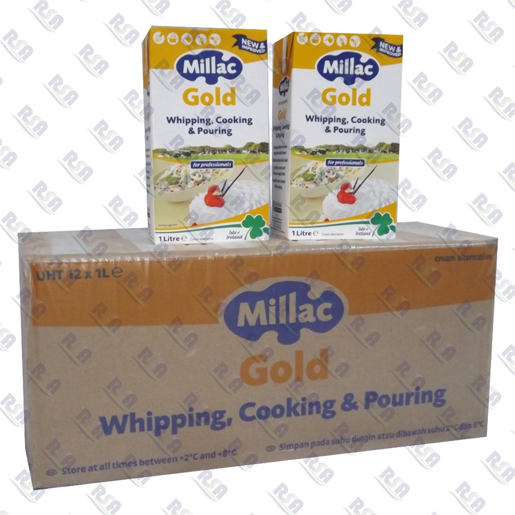Jual Whipping Cream Millac Gold 1 Liter x 12 Import dari United Kingdom ...