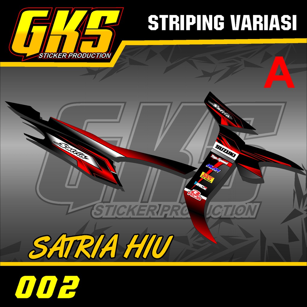 Jual [COD] Sticker Striping Suzuki Satria 120R HIU-Stiker Variasi List ...