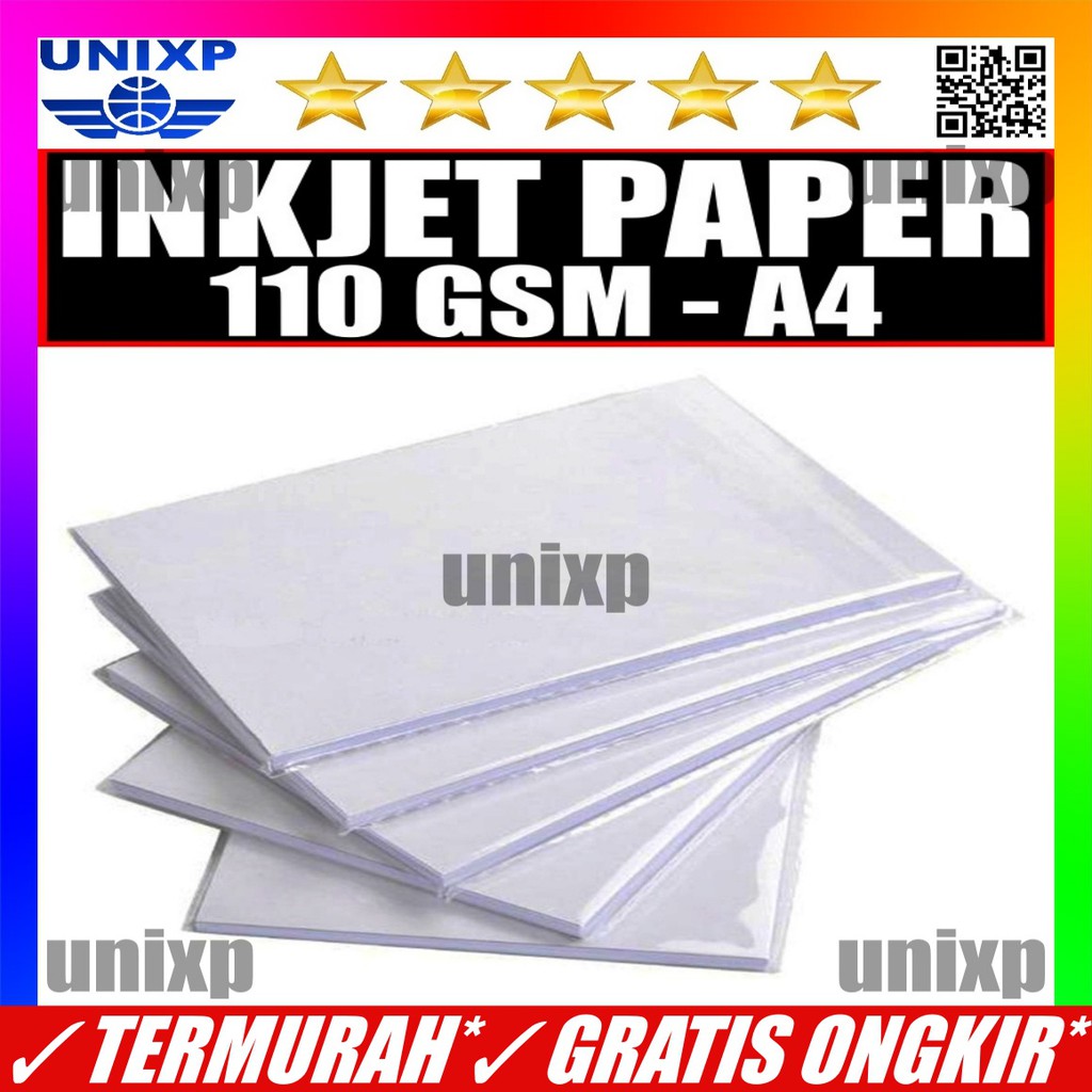 Jual Kertas Inkjet Matte A4 110gsm Premium - Kertas Cetak Doff Water ...