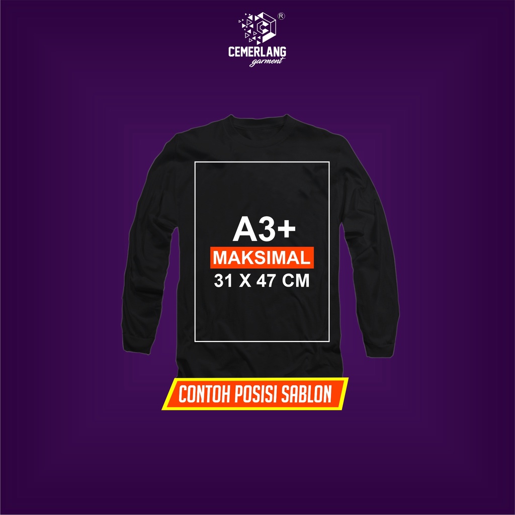 Jual CEMERLANG Sablon Kaos Lengan Panjang 24s RIB/Desain Suka-Suka ... Jual CEMERLANG Sablon Kaos Lengan Panjang 24s RIB/Desain Suka-Suka ...