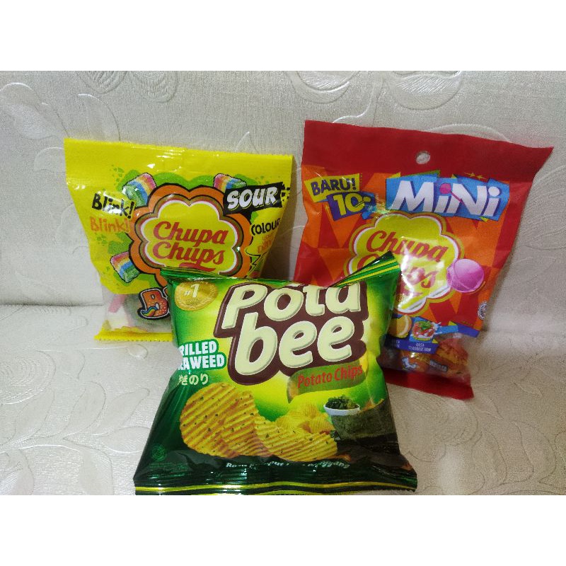 Jual CHUPA CHUP MINI LOLLIPOP + CHUPA CHUPS SOUR BITES 56 GR + POTA BEE ...