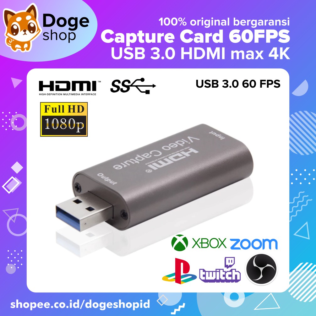 Jual HDMI Video Capture Card 60 FPS USB 3.0 max 4k (alt. Elgato hd60s ezcap) | Shopee Indonesia