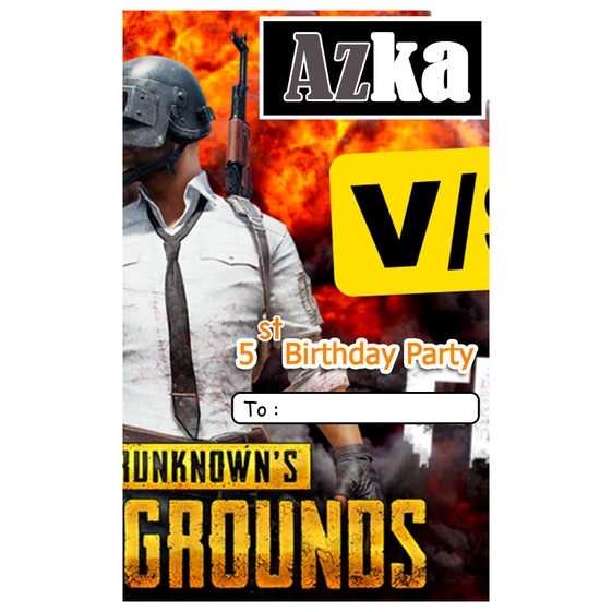 Jual TEMA FREE FIRE UNDANGAN ULANG TAHUN ULTAH ULANGTAHUN KARTU ...