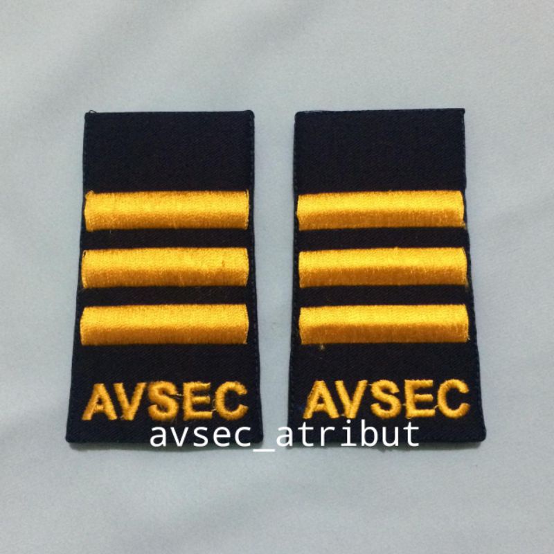 Jual BAR AVSEC BALOK III KUNING BORDIR/PANGKAT AVSEC/ATRIBUT AVSEC | Shopee Indonesia