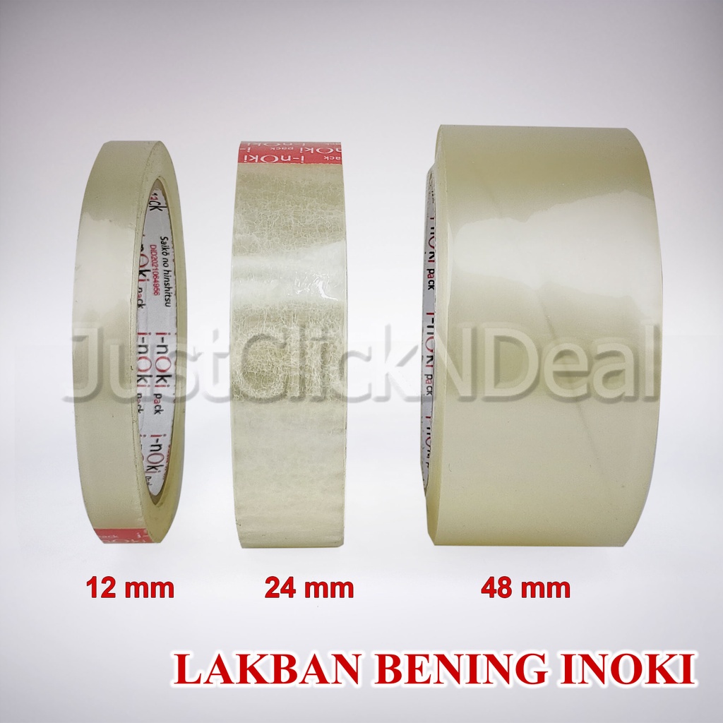Jual Inoki Isolasi Bening 12 24 48 mm Solasi Solatip Lakban | Shopee ...