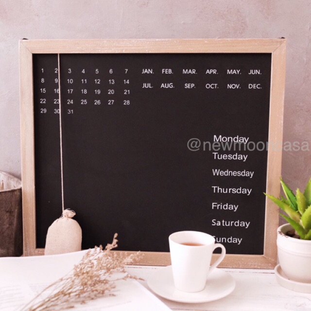 Jual Papan Tulis Kapur Magnetic Blackboard Chalkboard Letter Calender ...