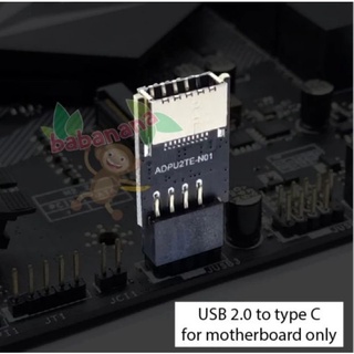 Jual USB 9 Pin 2.0 to Type C Front Panel Adapter Motherboard Mobo ...
