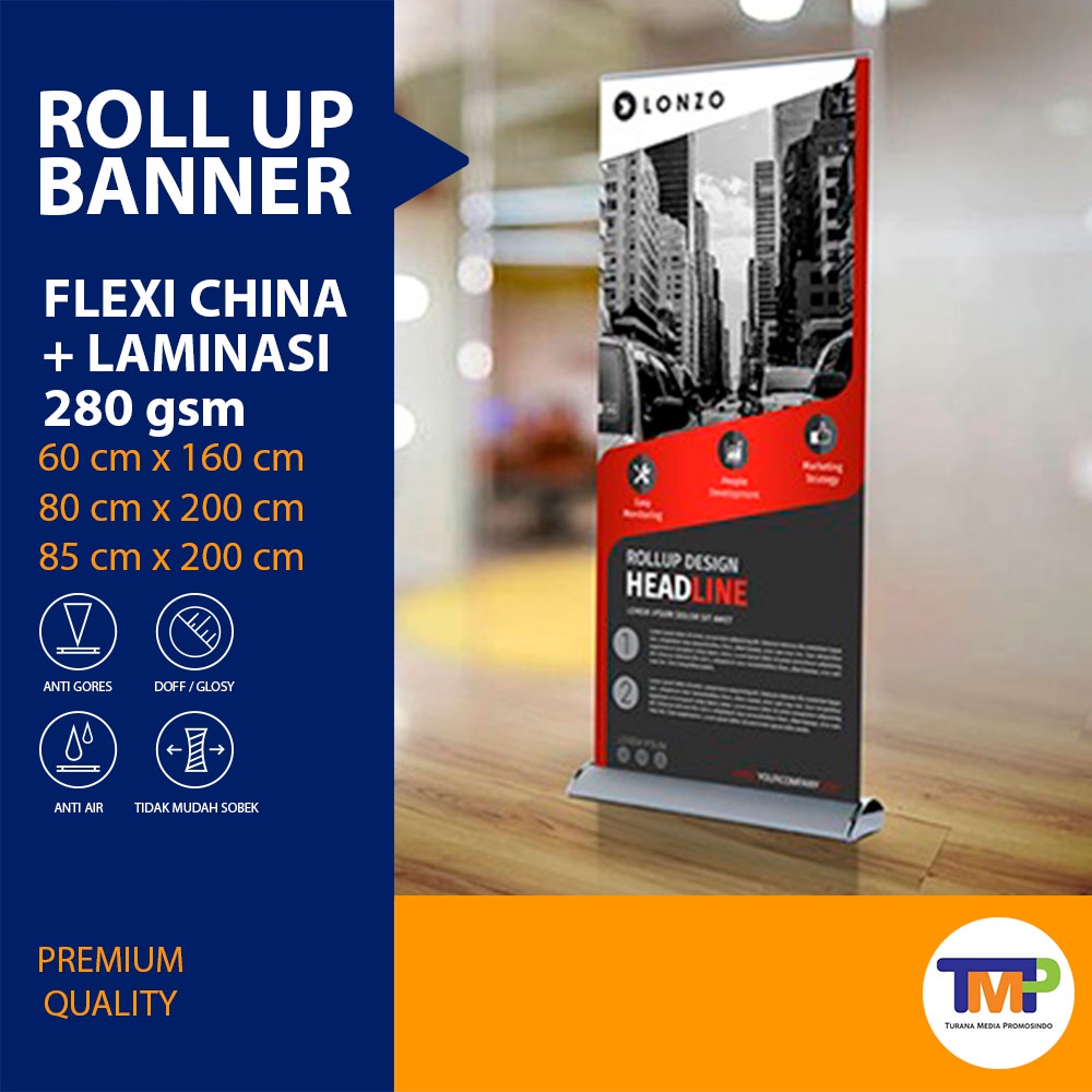 Jual Roll Up Banner Flexi China 280gsm Murah - 60x160 | Shopee Indonesia