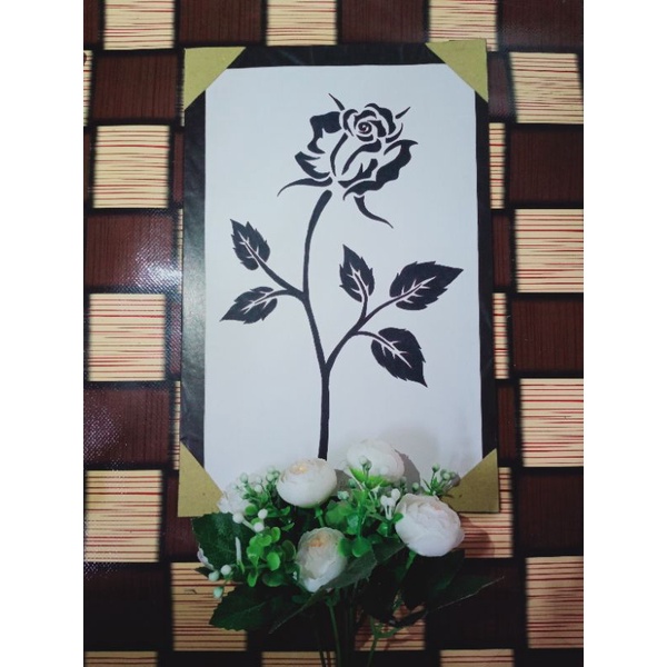 Jual HIASAN DINDING SILUET BUNGA MAWAR | Shopee Indonesia