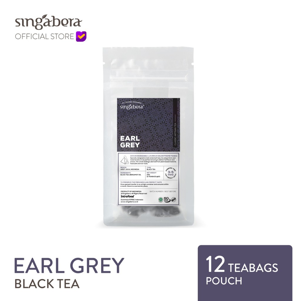 Jual Singabera Tea & Tisane Earl Grey –Teh Hitam– 12 teabag | Shopee ...