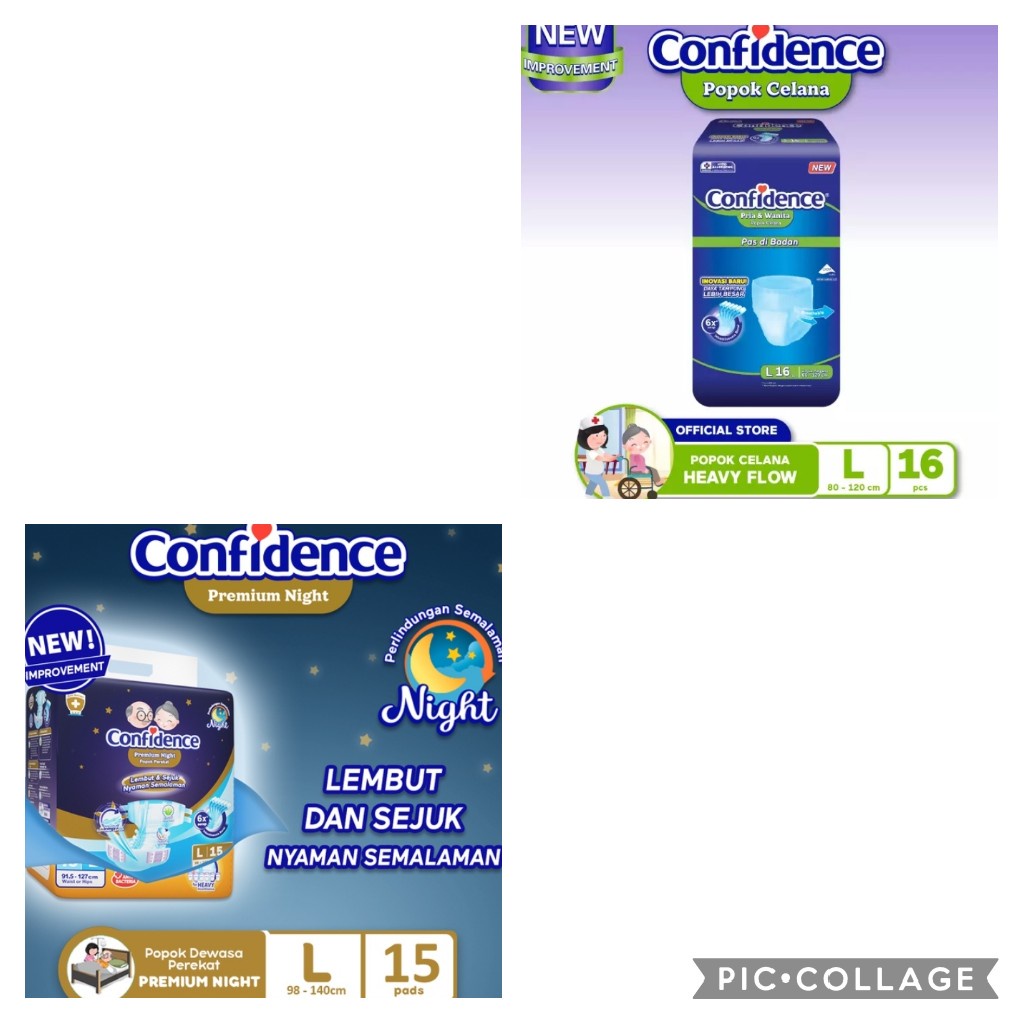 Jual Popok Dewasa Confidence Premium Perekat M8 / L7 / XL6 / HEAVY FLOW Pants Celana M16 / L16 ...