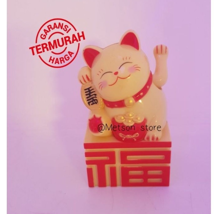 Jual Lucky cat kucing hoki mini batre A3 | Shopee Indonesia