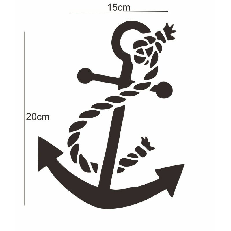 Jual Cutting Sticker Stiker Jangkar Anchor Untuk Mobil/Motor/Dinding ...