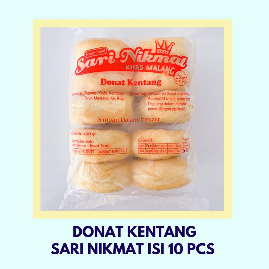 Jual SARI NIKMAT Donat kentang isi 10 pcs 500 gr /Donatkentang /Donat ...
