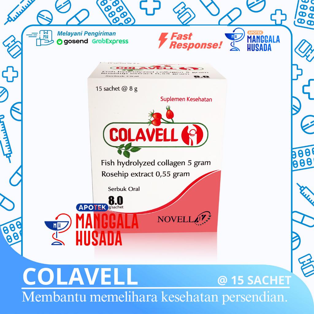Jual COLAVELL SUPLEMEN KESEHATAN SENDI PER BOX @ 15 SACHET | Shopee ...