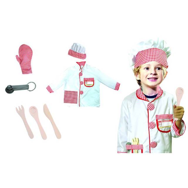 Jual Kostum Koki (Chef Complete set Costume) | Shopee Indonesia