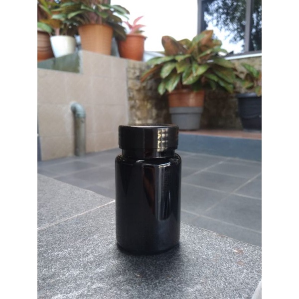 Jual Botol Kapsul 100ml Hitam Solid Tutup Hitam Polos dan List Gold ... Jual Botol Kapsul 100ml Hitam Solid Tutup Hitam Polos dan List Gold ...