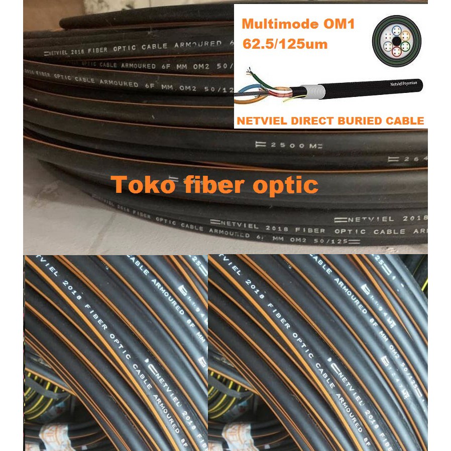 Jual Netviel 4 Core Multimode OM1 Outdoor Direct Buried, Double Jacket ...