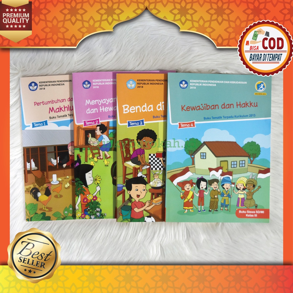 Jual BUKU SISWA Kelas 3 III SD MI Tematik Terpadu Tema 1 2 3 4 Kurikulum 2013 Revisi 2018 Buku ...