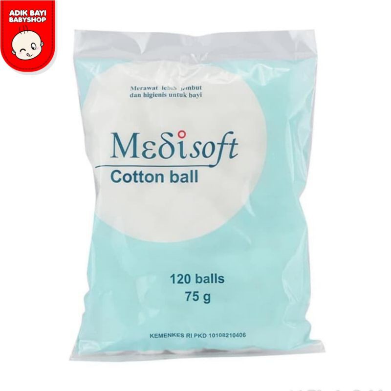 Jual Kapas Medisoft Cotton Ball 120 balls 100 balls Kapas Bola Bayi ...