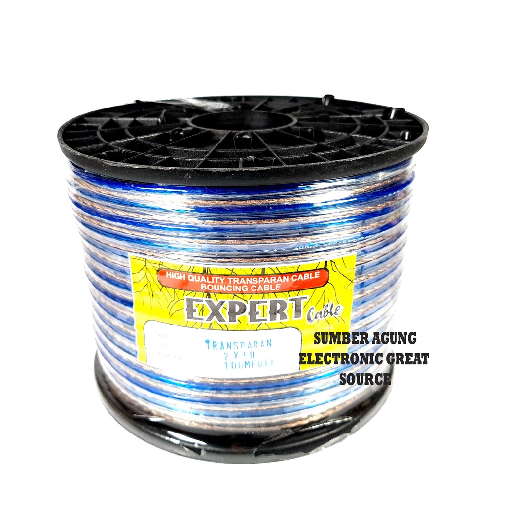 Jual Expert Cable Transparan 2x50 Kelos 100M Full Gulungan Bouncing ...